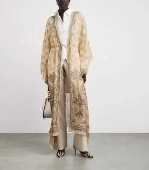 Etro Silk-lurex Paisley Robe