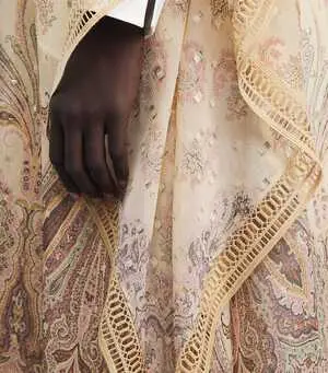 Etro Silk-lurex Paisley Robe