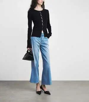 7 For All Mankind Lotta Cropped Flared Jeans
