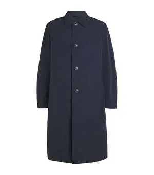 Dries Van Noten Water-repellent Crinkled Nylon Car Coat - Navy