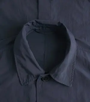 Dries Van Noten Water-repellent Crinkled Nylon Car Coat - Navy
