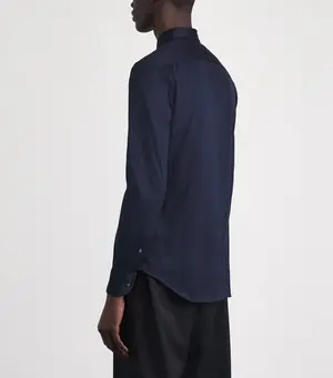 Corneliani Cotton Jersey Shirt - Navy