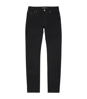 Corneliani Stretch-blend Straight Jeans - Black