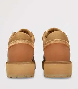 Diemme Leather Cornaro Due Gomma Low-top Boots - Beige