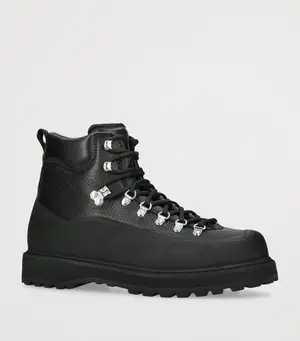 Diemme Leather Roccia Vet Gomma Ankle Boots