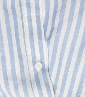 Corneliani Cotton-linen Stripe Shirt - Blue