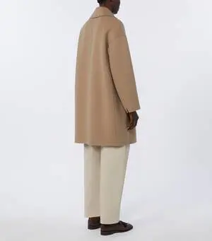 Max Mara Virgin Wool Midi-length Coat - Beige