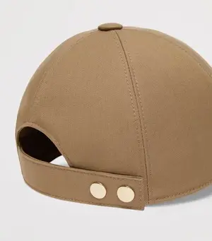 Max Mara Cotton Monogram Cap - Green