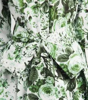 Erdem Organic Cotton Floral Midi Shirt Dress