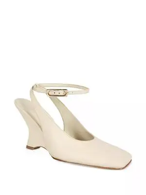 GIABORGHINI Square Toe Ankle Strap Heeled Pumps