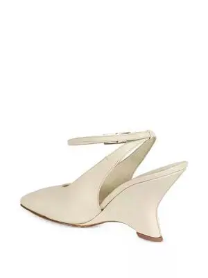 GIABORGHINI Square Toe Ankle Strap Heeled Pumps
