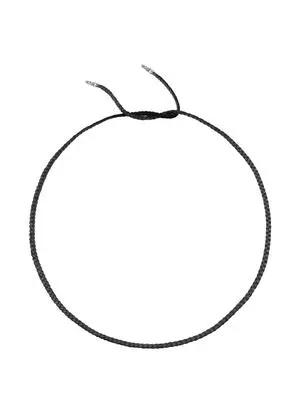 Chrome Hearts Braided-leather Chain Necklace - Black