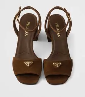 Prada Suede Heeled Sandals 55