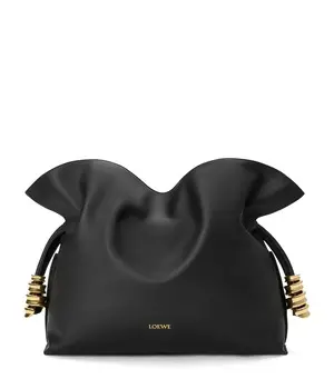 Loewe Medium Flamenco Clutch Bag - Black