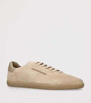 Zegna Suede Lace-up Sneakers - Beige