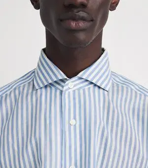 Corneliani Cotton-linen Stripe Shirt
