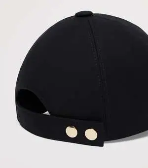 Max Mara Cotton Monogram Cap - Blue