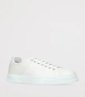 FERRAGAMO Leather Clayton Sneakers - White