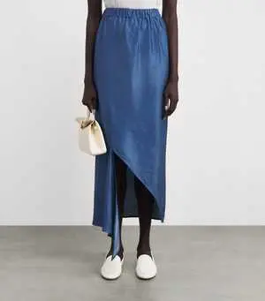 Palmer//harding Motion Denim Midi Skirt