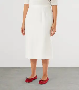 Marina Rinaldi Linen Pencil Midi Skirt