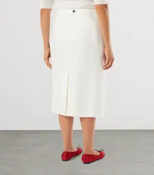 Marina Rinaldi Linen Pencil Midi Skirt