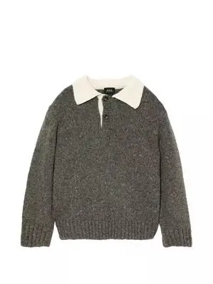 A.p.c. Contrasting Polo Sweater
