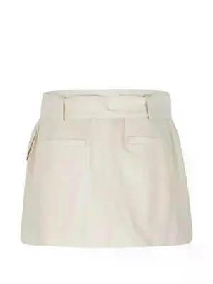 IRO PARIS Belted Mini Skirt With Pocket Details - Neutrals