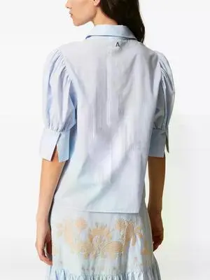 TWINSET Pinstripe Embroidered Shirt