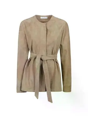 Max Mara Belted Suede Jacket