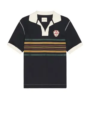 NICHOLAS DALEY Striped Rugby Polo