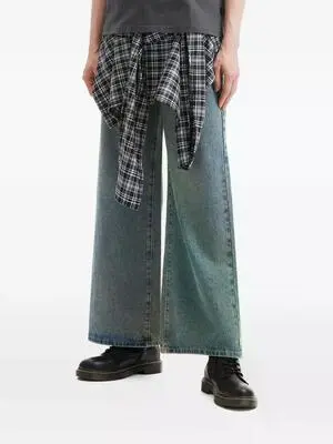 Izzue Wide-leg Layered Jeans