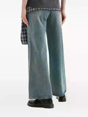 Izzue Wide-leg Layered Jeans