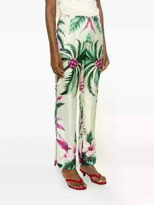F.R.S FOR RESTLESS SLEEPERS Floral-print Trousers - Green
