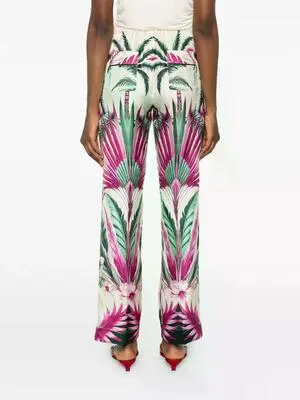 F.R.S FOR RESTLESS SLEEPERS Floral-print Trousers - Green