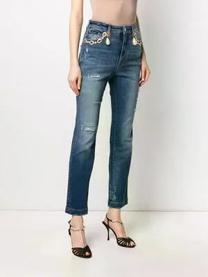 Dolce & Gabbana High-waisted Cropped Jeans