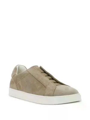 DOUCAL'S Suede Slip-on Sneakers - Neutrals