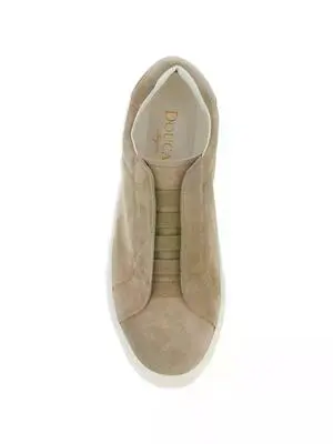 DOUCAL'S Suede Slip-on Sneakers - Neutrals