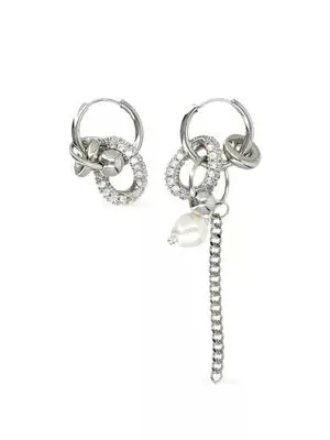 JUSTINE CLENQUET Chain Detail Earrings - Silver