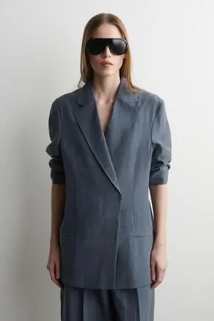 Cos Crinkled Silk Blazer