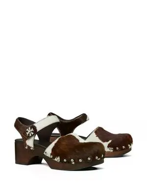 Tory Burch Turnlock Clog Pumps - Brown