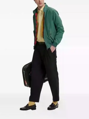 BARACUTA Zip-up Jacket With Fraser Tartan Lining - Blue