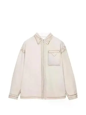 Prada Bull Denim Zipper Shirt