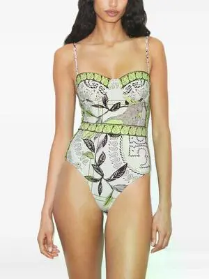 Tory Burch Printed Balconette One-piece Swimsuit