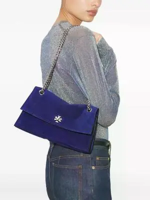 Tory Burch Kira Turnlock Suede Shoulder Bag