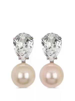 JENNIFER BEHR Cimone Crystal Earrings Silver