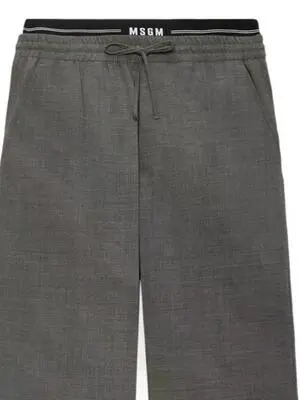 MSGM Drawstring Wide Leg Track Pants