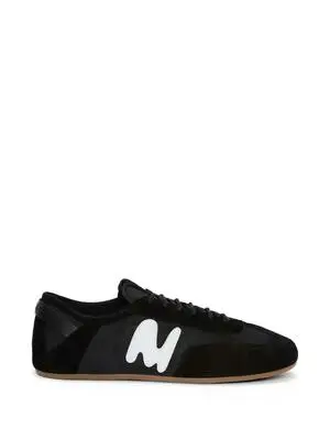 MSGM Appliqué Lace-up Sneakers - Black