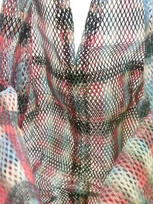 ÉPICE Striped-handle Check Shoulder Bag
