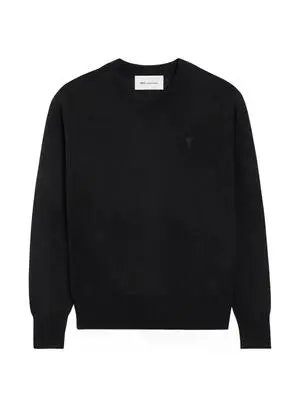 AMI Paris De Coeur Crewneck Sweater - Black