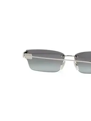 Balenciaga Rimless Rectangle Sunglasses